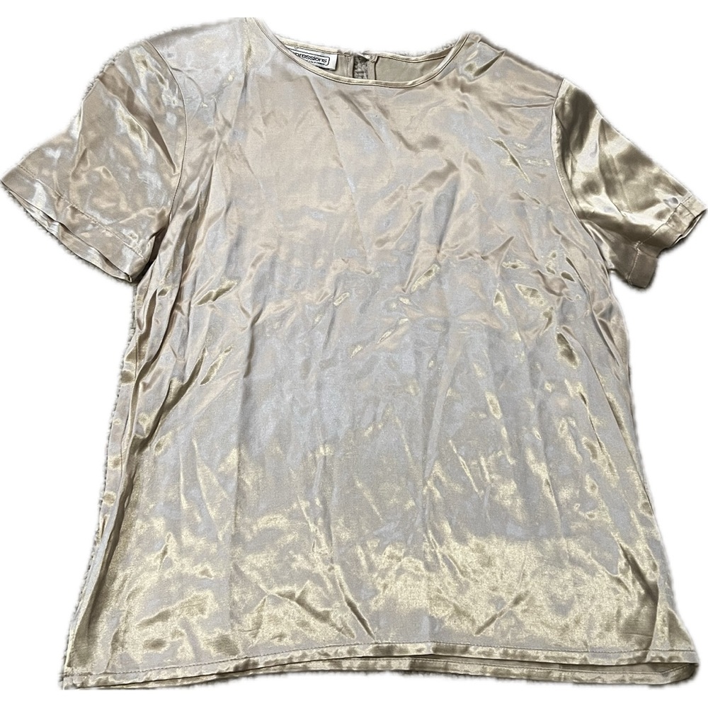 Champagne Colored Impressions Vintage Blouse - Gem